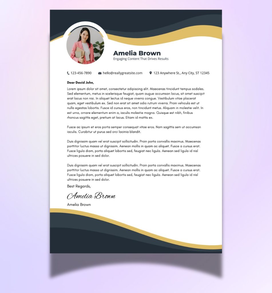 Customizable Cover letter - Canva Template - RS Digitals