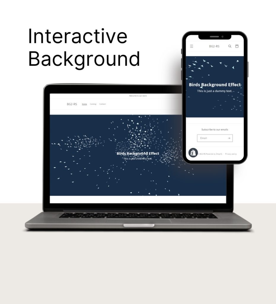 Interactive Birds Particle Section Template – HTML/CSS/JS - RS Digitals