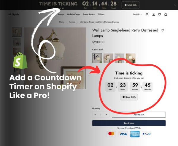 How to Add a Countdown Timer to Product Pages in Shopify (2025) - RS Digitals