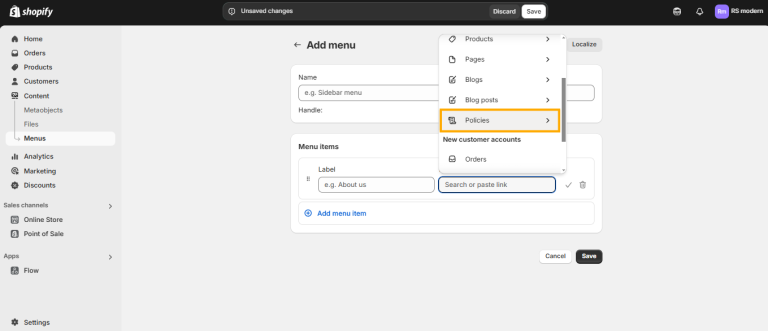 How to Set Up a Shopify Navigation Menu - 2025
