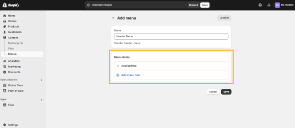 How to Set Up a Shopify Navigation Menu - 2025