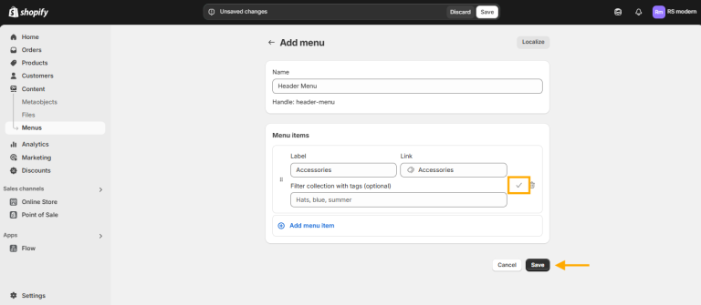 How to Set Up a Shopify Navigation Menu - 2025